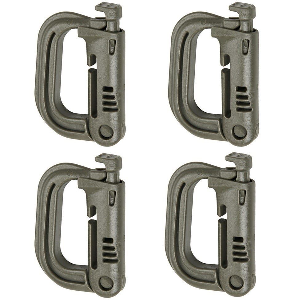 Airsoftneeds - Tactical D-Ring Set 4st. (olive) - airsoftneeds.nl