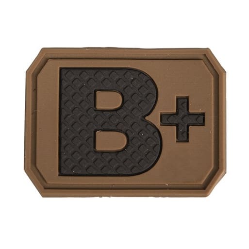 Coyote Tactical Patch Mil-Tec 3D Blood Type Patch - 0 Negative Dark ...