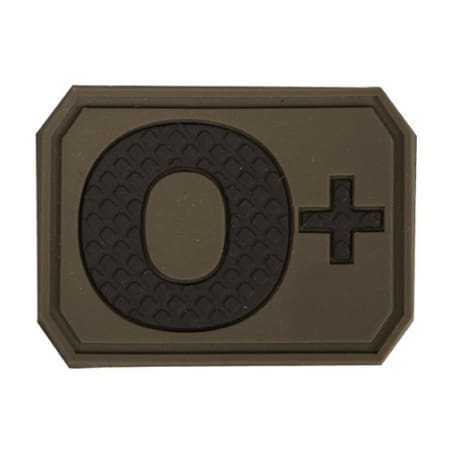 Mil-Tec – 3D Blood Type Patch – O Positive (olive) - airsoftneeds.nl