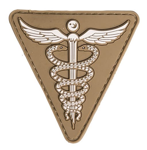 Mil-Tec – PVC Medical 3D Velcro Patch (dark coyote) - airsoftneeds.nl