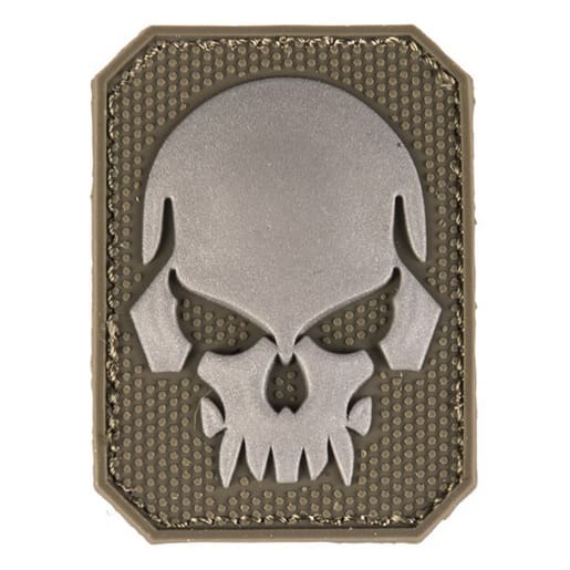 Mil-Tec – PVC Skull 3D Velcro Patch (olive) - airsoftneeds.nl