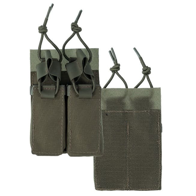 Mil-Tec – Double Pistol Mag Pouch – Velcro Back (olive) - airsoftneeds.nl