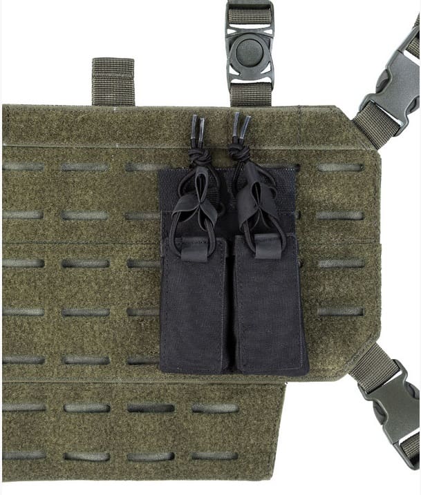 Mil-Tec – Double Pistol Mag Pouch – Velcro Back (zwart) - airsoftneeds.nl