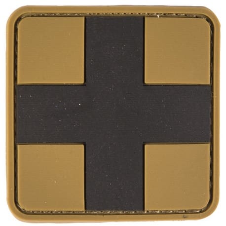 Mil-Tec – PVC First Aid Patch – 5x5 cm (coyote) - airsoftneeds.nl